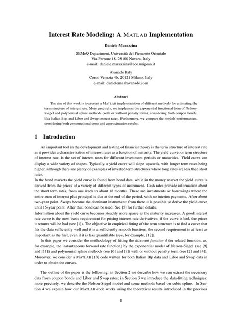 interest rate modeling pdf yield curve spline mathematics
