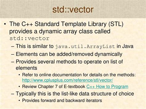 PPT Review Of C C Concepts Arrays Vectors Iterators Lambdas PowerPoint Presentation
