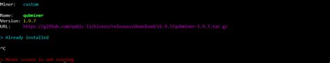 miner screen is terminating immediatly after start up miners forum