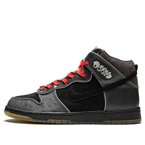 Nike Dunk High Sb Skateboard Premium Mf Doom Black Black Midnight