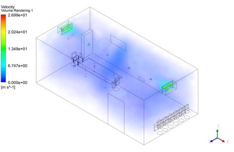 Split Air Conditioner For Room Hvac Cfd Simulation Mr Cfd