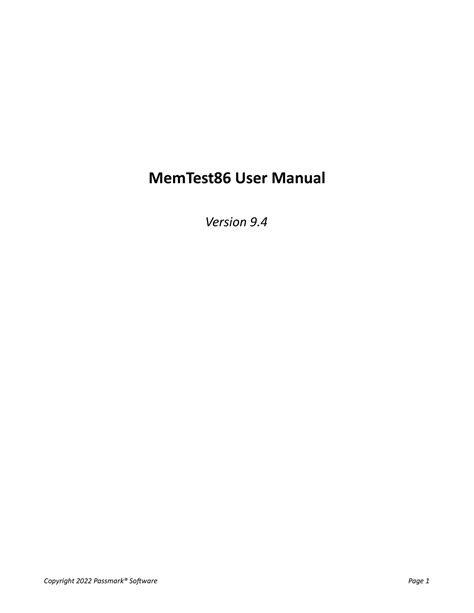 mem test 86 user guide uefi memtest86 user manual version 9 table of