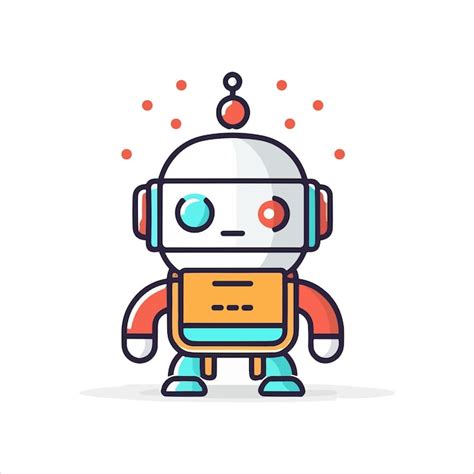 Premium Vector Cute Robot Flat Vector