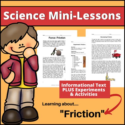 Science Mini Lessons Friction My Teaching Library