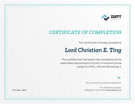 Lord Christian Ting On Linkedin Zuitt Coding Bootcamp Certificate Of