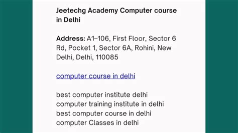 ppt best computer course in delhi by jeetech academy powerpoint