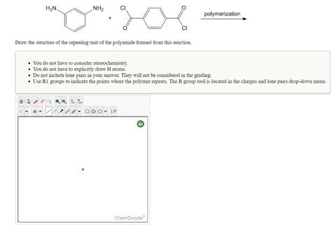 solved h2n nh2 ci polymerization ci draw the structure of