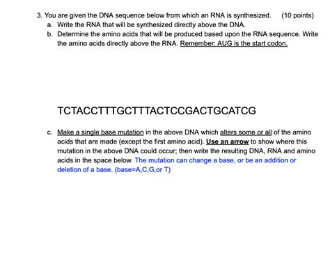 Solved You Are Given The DNA Sequence Below From Which An Chegg
