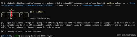 （sqlmap）【sqli labs8 10】盲注：布尔盲注、时间盲注 51cto博客 sqlmap 布尔盲注