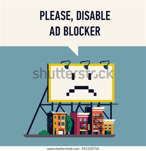 Please Disable Ad Blocker Vector Web Stock Vector Royalty Free 392320756 Shutterstock