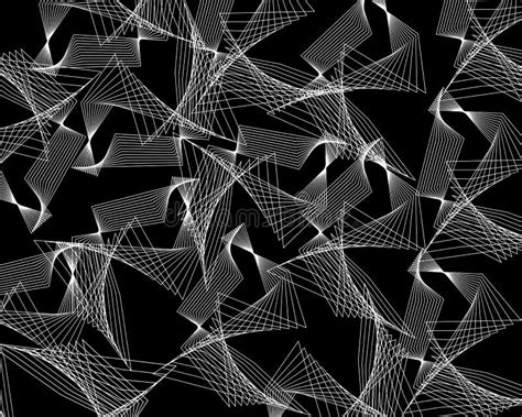 Geometric Patterns And Shapes On The Dark Background Stock Illustration Illustration Of Line