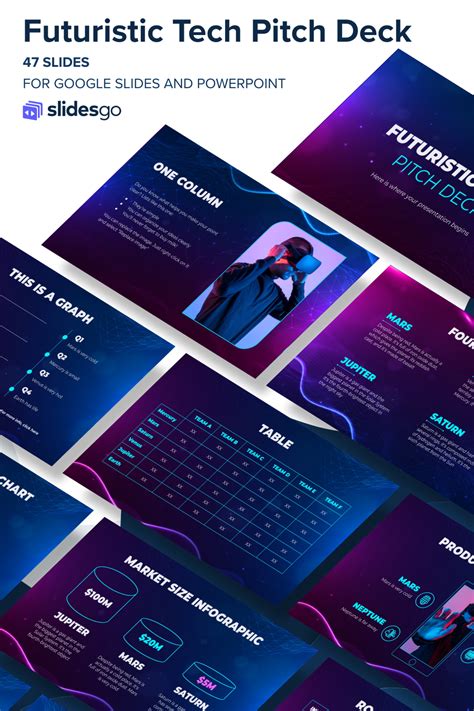 Futuristic Tech Pitch Deck Template