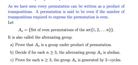 solved as we have seen every permutation can be written as a