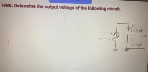 solved hw5 determine the output voltage of the following