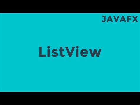 Javafx Listview Example Sahilhuseynzade