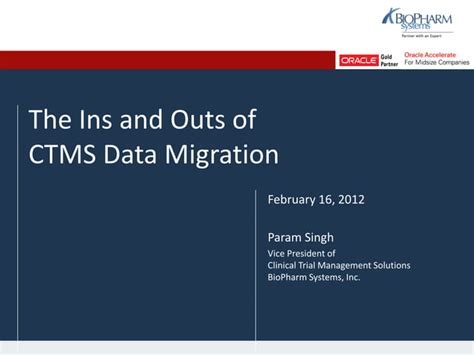 The Ins And Outs Of Ctms Data Migration Ppt
