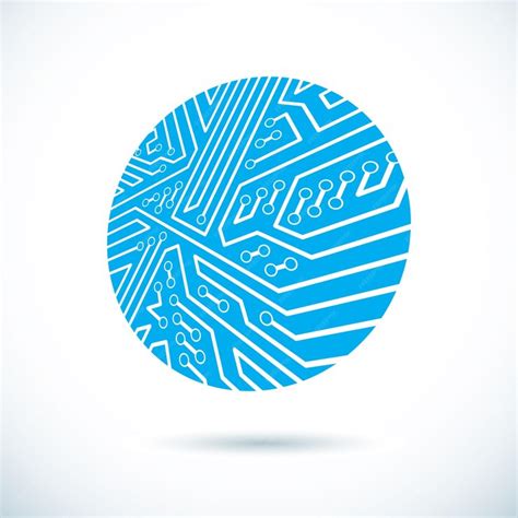 Premium Vector Vector Technology Cpu Design With Circular Microprocessor Scheme Computer