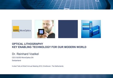 optical lithography key enabling technology for our modern world pdf
