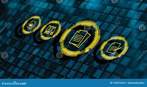 Document Management Data System Business Internet Concept Stock Illustration Illustration Of