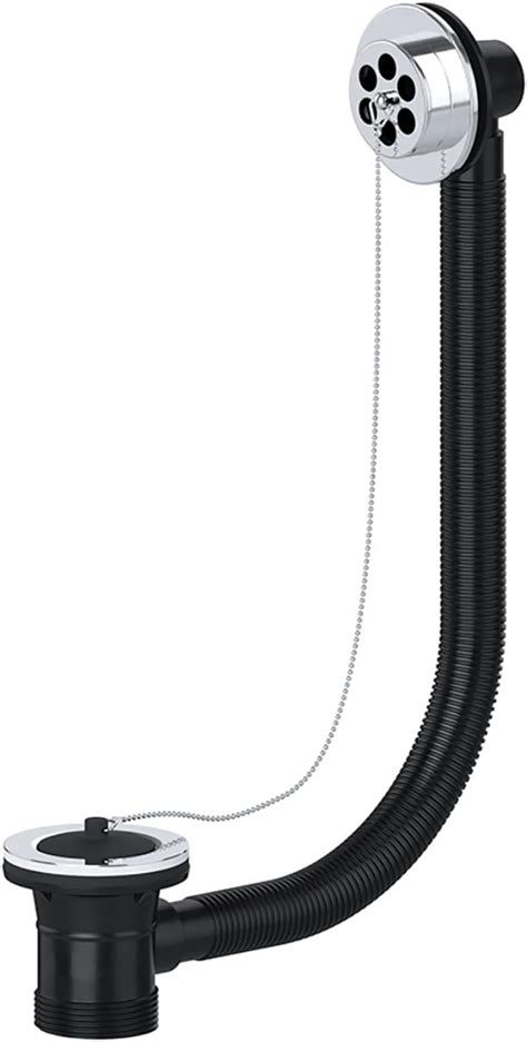 SPARES2GO Sink Waste Combination Overflow Plug With Chain 40mm 1 5 Round Amazon Co Uk DIY