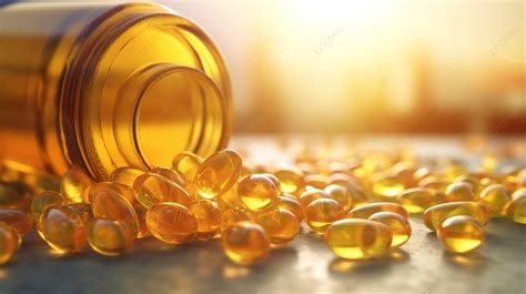 열린 병 옆에 있는 어유 캡슐 더미의 3d 그림 건강 보조 식품 오메가 3 생선 기름 배경 일러스트 및 사진 무료 다운로드 Pngtree