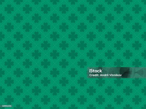녹색 배경에 클로버 원활한 패턴 해피 세인트 패트릭의 날 종이 광고 자료 및 배너에 인쇄하기위한 배경 벡터 일러스트레이션 St