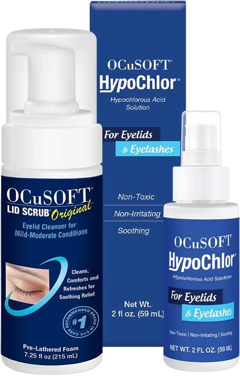 Ocusoft Lid Scrub Foaming Cleanser And Hypochlor Spray Bundle Beauty And Personal Care