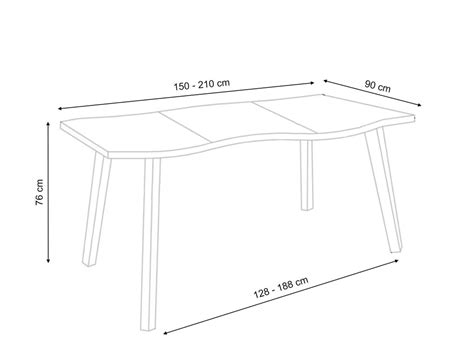Rozkladací Stôl Dickson 150 210x90 Wilsondosk Rozkladací Stôl Dickson 150 210x90 Wilsondosk