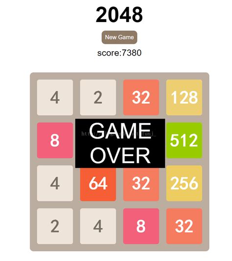 Javascript实现2048小游戏前端2048游戏html代码 Csdn博客