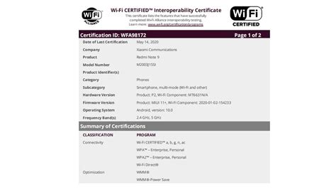Redmi Note India Variant Reportedly Pops Up On Wi Fi Certification Website Technology News