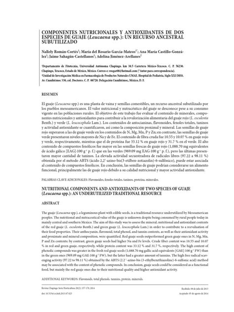 guaje pdf alimentos proteínas