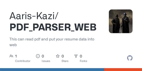 Github Aaris Kazipdfparserweb This Can Read Pdf And Put Your