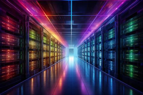Data Technology Center Server Racks Stock Image Image Of Firewall