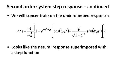 Lecture 23 Second Order System Step Response Governing