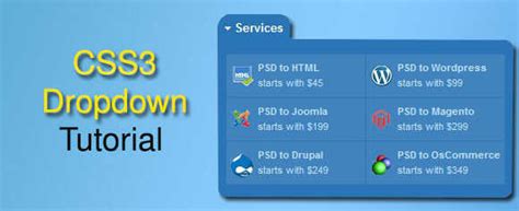 Cómo Crear Custom Css3 Desplegable Menús Menú Desplegable Css Tutorial Para Principiantes