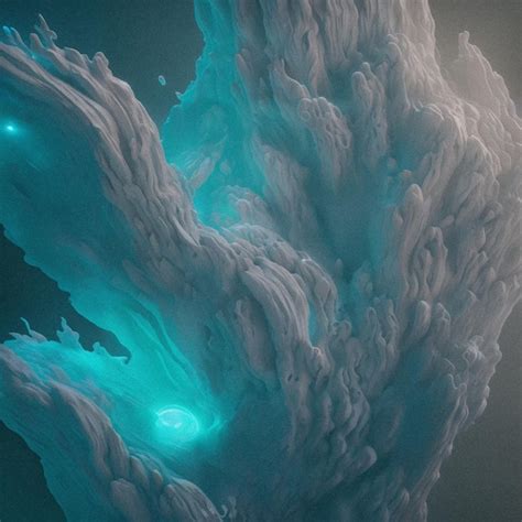 Premium Photo 3d Rendering Abstract Blue Cloud Particle Fractal