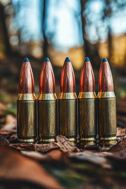 Bullet Shells Close Up Premium Ai Generated Image