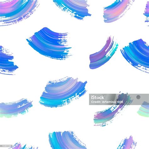 페인트 스트로크 원활한 추상적인 배경 패턴입니다 벡터 일러스트 붓놀림에 대한 스톡 벡터 아트 및 기타 이미지 붓놀림 0명 기하 도형 Istock