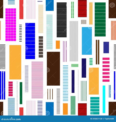 Rectangular Forms Abstract Texture Seamless Background Design Element Stock Vector