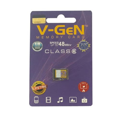 Jual Micro SD VGen 4Gb 8Gb 16Gb 32Gb Class 6 Original V GEN MicroSD ROBOT TF Memori HP