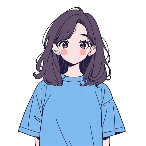 カジュアルなスタイルの女の子イラスト素材｜イラスト・フリー素材なら「シンテリ」