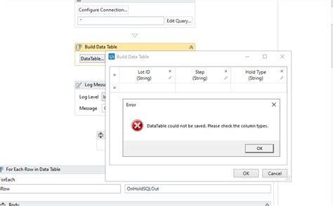 Build Data Table Modify Error Studio Uipath Community Forum