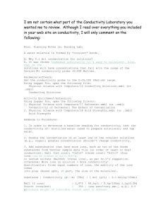 Conductivity Lab Worksheet Electrolytes Solutions