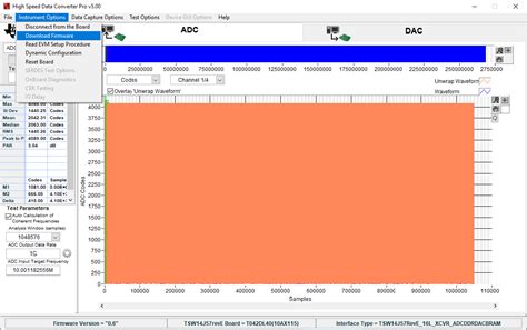 TSW J EVM ADC DJ EVM JMODE HSDC Settings For Large Capture Legnths Data Converters