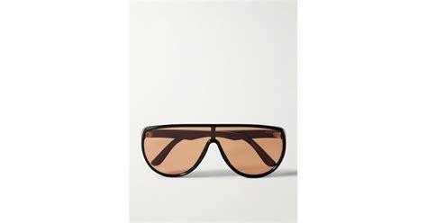 Tom Ford Achilles Oversized Aviator Style Acetate And Tone Sunglasses