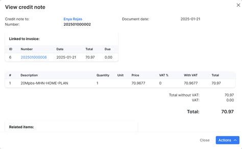 credit notes splynx documentation