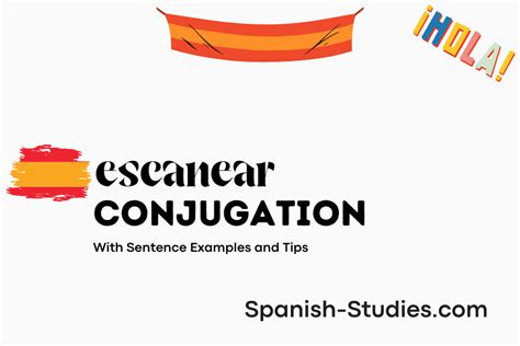 Conjugate Escanear In Spanish All Tense Chart Practice Test
