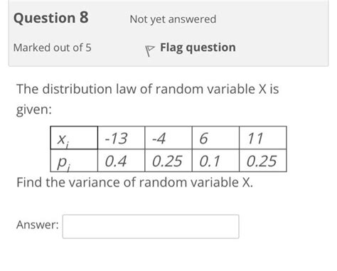 Solved A Discrete Random Variable X May Take On Three