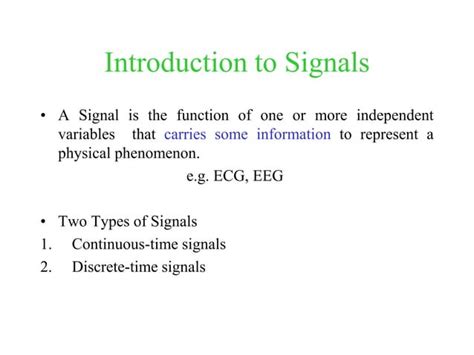 Classification Of Signals Systems Ppt PPT Physics Science