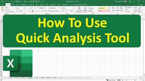How To Use Quick Analysis Tool In Excel Excel Toolbar Analysis